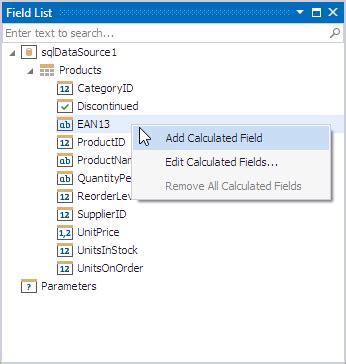 Calculated Fields Net Reporting Tools Devexpress Documentation