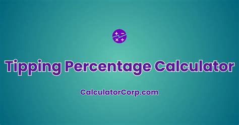 Tipping Percentage Calculator