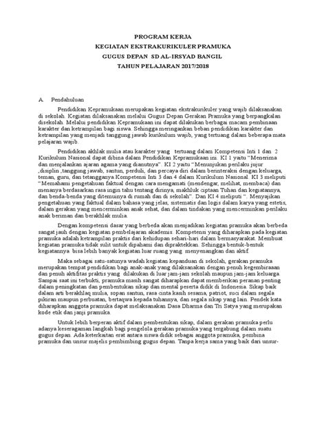 Contoh Program Ekstra Pramuka Sd Pdf