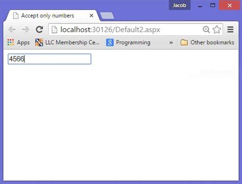 accept only number by textbox using jquery computer programming
