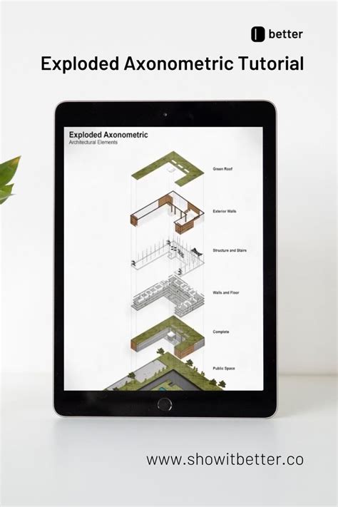 Exploded Axonometric View In Photoshop In 2024 Axonometric View Architecture Program Tutorial