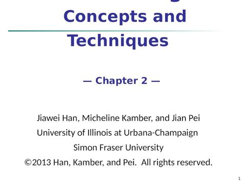 Ppt Data Mining Concepts And Techniques Chapter 2 Data Dokumen Tips