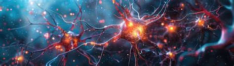 Premium Photo Detailed Illustration Of Neurons With Glowing Synapses Representing Brain