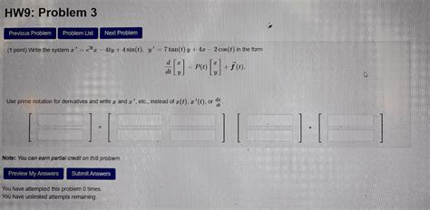 solved hw9 problem 3 previous problem problem list next