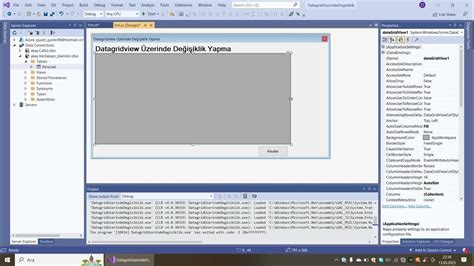 C Sql Server Datagridview Üzerinde Değişiklik Yapmaeklemesilme