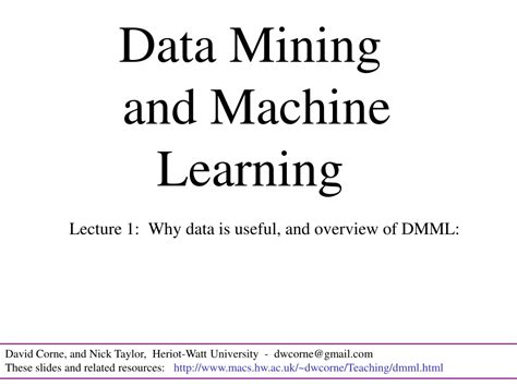 ppt utilizing data overview of data mining and machine learning lecture powerpoint