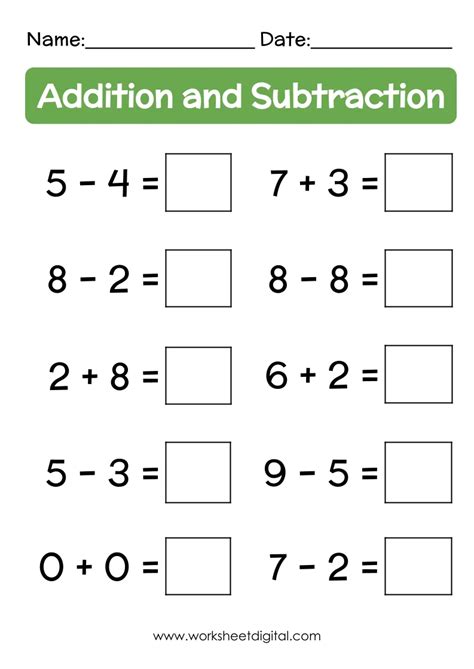 Mixed Addition And Subtraction Worksheets Worksheets Library