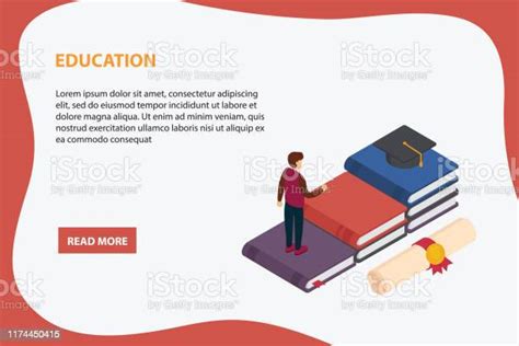 대학원 연구 교육 대학 대학 개념 졸업 모자를 얻기 위해 책의 단계를 걷는 사람들 석사 학위에 대한 스톡 벡터 아트 및 기타 이미지 Istock