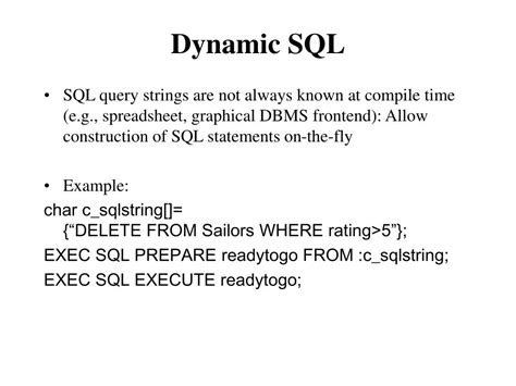 Ppt Sql Constraints Triggers Embedded Sql Powerpoint Presentation Id3415666