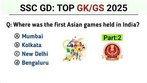 Ssc Gd Mcq Ssc Gd Gk Gs 2025 Gk Gs Practice Set Ssc Gd Questions Answers Part2 Youtube