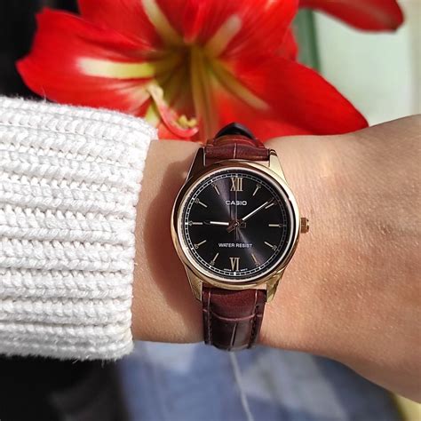 Reloj Casio Ltp V005gl 1b2 Cuero Mujer Marrón Klokker