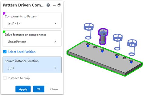 Pattern Drive Component Pattern Crowncad