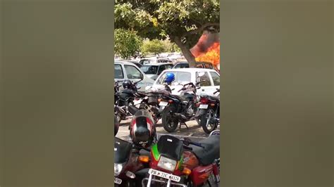Fire In Parking Of Rssb Dera Beas Youtube