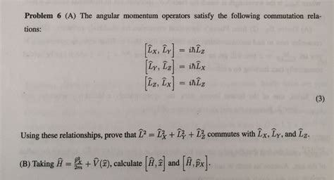 Solved The Angular Momentum Operators Satisfy The Following