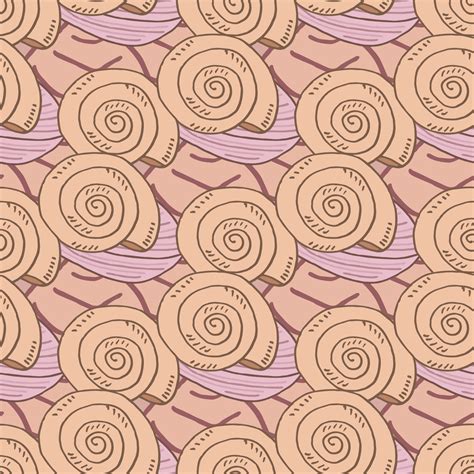 Seamless Pattern With Cute Simple Sea Shells For Fabric Textile Clothes Tablecloth And Other