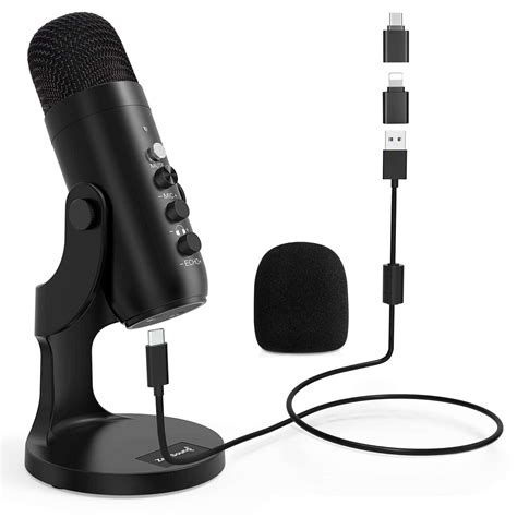 Download A Microphone With A Usb Cable And A Microphone Stand