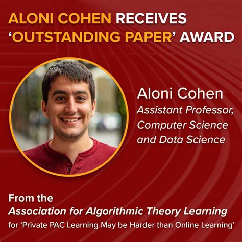 Assistant Professor Aloni Cohen Has Been Awarded Outstanding Paper For His Work On Private