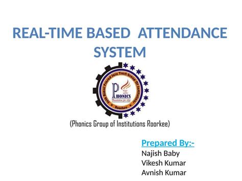 Rfid Based Attendance System Pptx