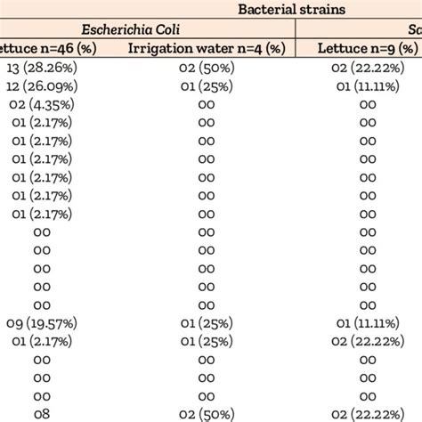 Antibiogram Of Strains Of Escherichia Coli And Salmonella Enterica Spp Download Scientific