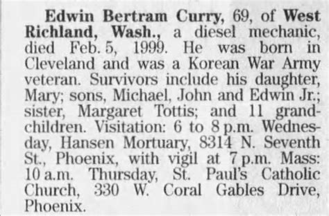Edwin Bertram Curry 1929 1999 Find A Grave Memorial