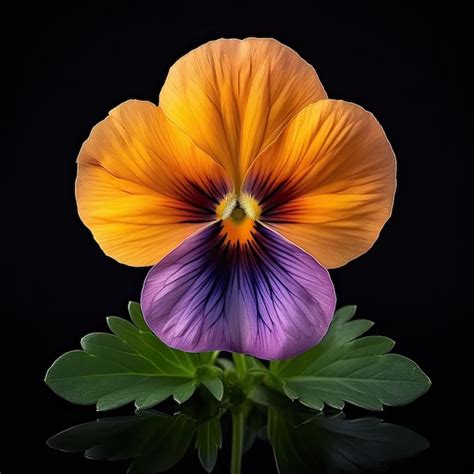 Premium Photo A Close Up Of A Flower On A Black Background