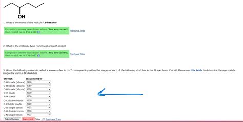 Solved What Is The Name Of The Molcule 3 Hexanolcomputers