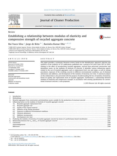Establishing A Relationship Between Modulus Of Elasticity And