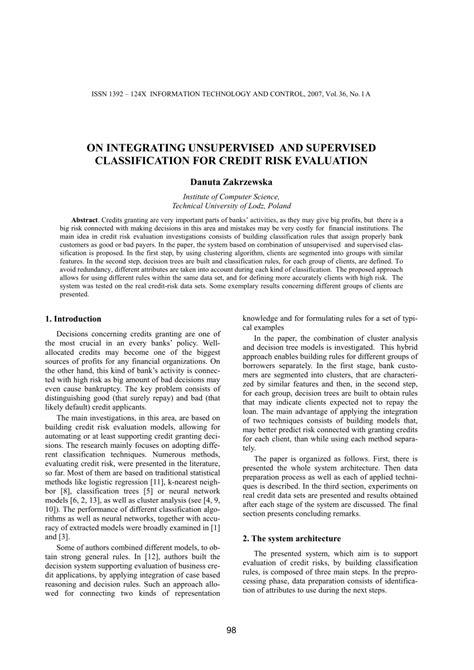 Pdf On Integrating Unsupervised And Supervised Classification For