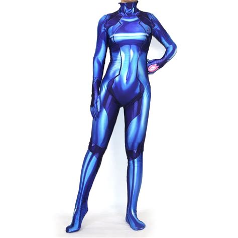 Cosplay Anime Costume Printing Lycra Spandex Bodysuit Zero Suit