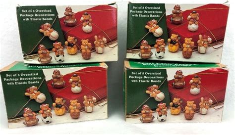 Lot Of 4 Oversized Package Decorations Elastic Bands 8 Pack Sports