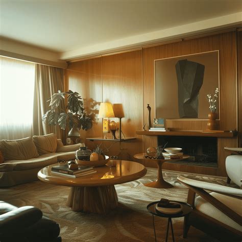 Warm Wood 1980s Retro Inspired Living Room Concept Home Decor Bliss