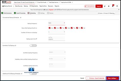 How To Configure VM Backup Template In BDRSuite Mastering VMware