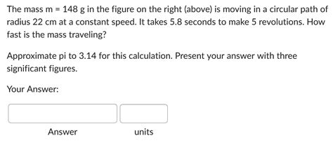 Solved Mass M At Rest Mass M In Circular MotionThe Mass Chegg