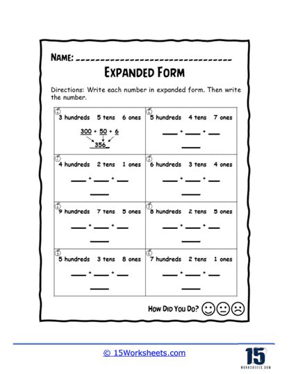 Expanded Form Worksheets 15