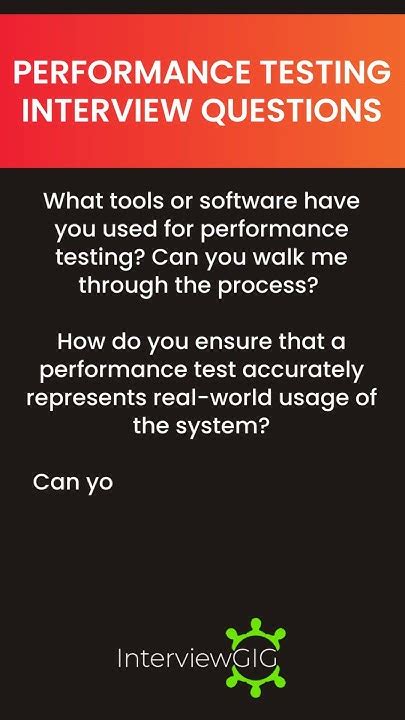 Performance Testing Interview Questions For Experienced Testing Shorts Performancetest