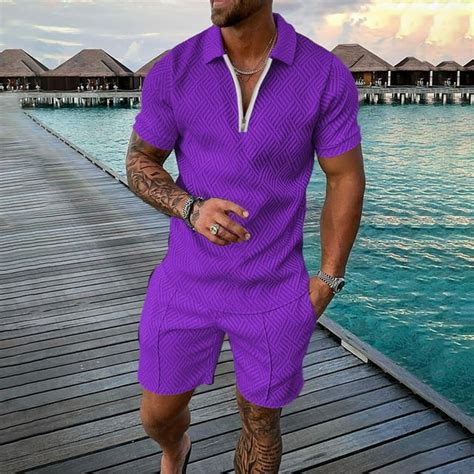 Clearance Salemsjuheg Two Piece Sets Short Sleeve Shirts Mens Shorts