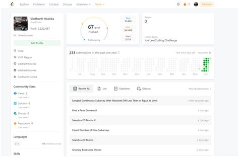Completed 50 Coding Challenges On Leetcode Siddharth Hoonka Posted On