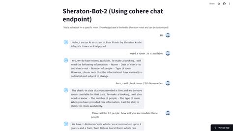 Chatbot Developed Using Rag Enabled Chat Endpoint From Cohere Ai