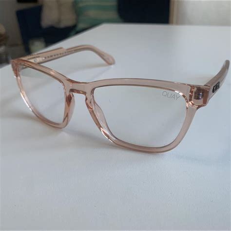 Quay Blue Light Glasses Unworn Light Pink Clear Depop