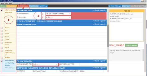 Tool With Ui To Quickly Build Firmware To Send Receive Mqtt Data From Iot Device Esp