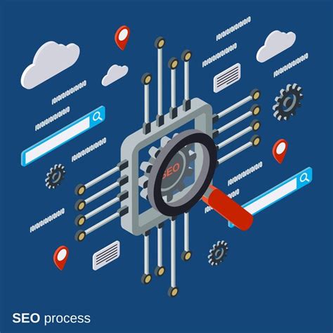 Premium Vector Seo Optimization Flat Isometric Vector Concept Illustration