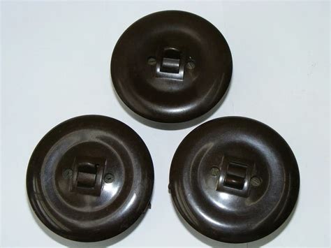 OLD BAKELITE SWITCH Flush Light Switch Flush Mounted Change Over Type Deco Loft PicClick UK