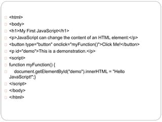 Intro To Javascript PPT