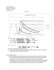Chem 106 Kinetics 1 Lab Report Pdf Serena Beltramo Kinetics 1 Lab Report February 11 2020 Lab