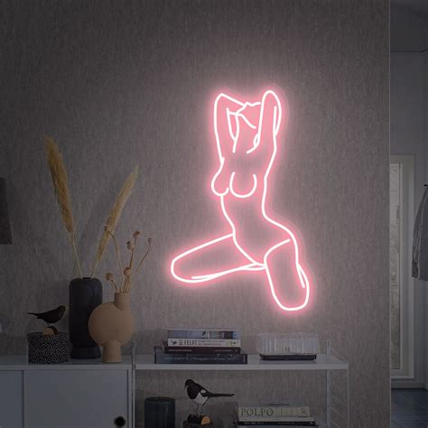 Body Neon Signgirl Body Neon Signwoman Neon Signlady Neon Etsy