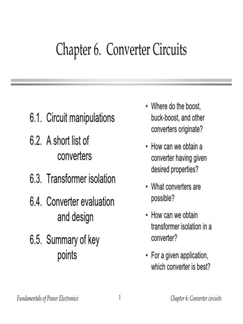 Converter Circuits Pdf Power Electronics Power Inverter
