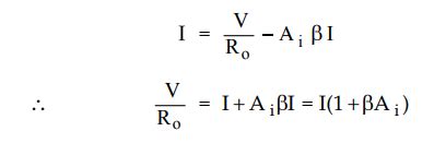 Input And Output Resistance Feedback Amplifiers