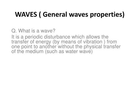 PPT WAVES General Waves Properties PowerPoint Presentation Free Download ID 2866571