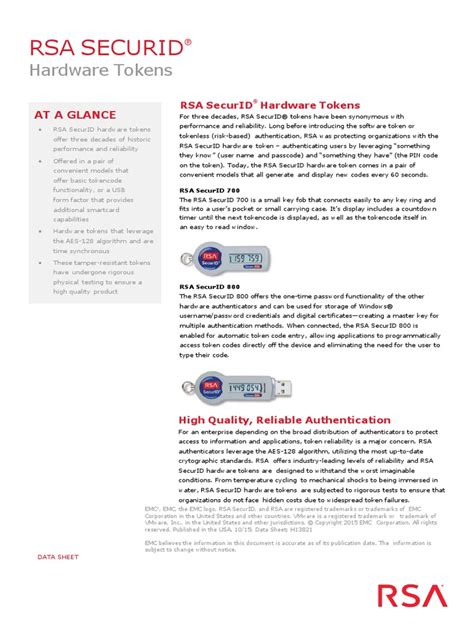 Rsa Securid Hardware Tokens Download Free Pdf Espionage Techniques