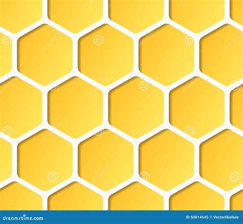 Seamless Vector Sweet Honeycomb Pattern Stock Illustration